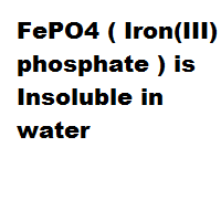 Is FePO4 ( Iron(III) phosphate ) Soluble or Insoluble in water