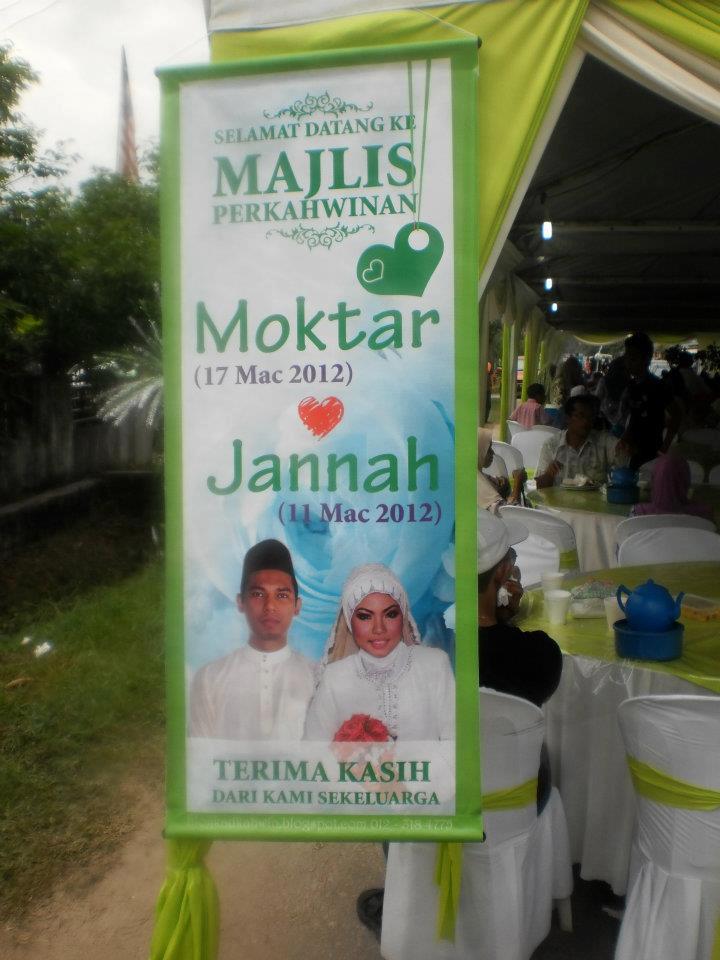 Blog Kad Kahwin: Bunting Dan Banner Kahwin 09 : Contoh dah siap