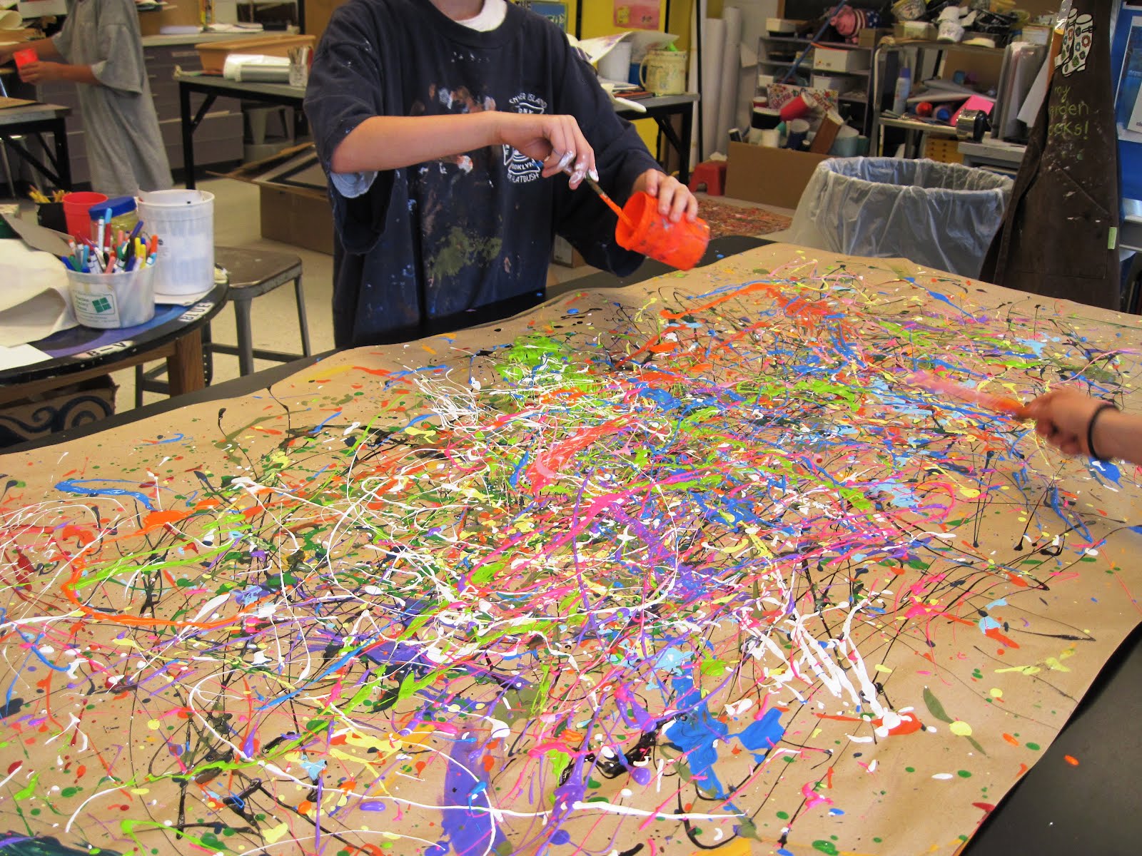 There's a Dragon in my Art Room: Jackson Pollock success!