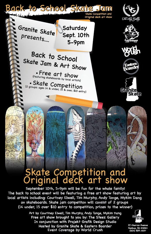 EASTERN BOARDER NASHUA: Back To School Skate Jam at Granite Skate Sept ...