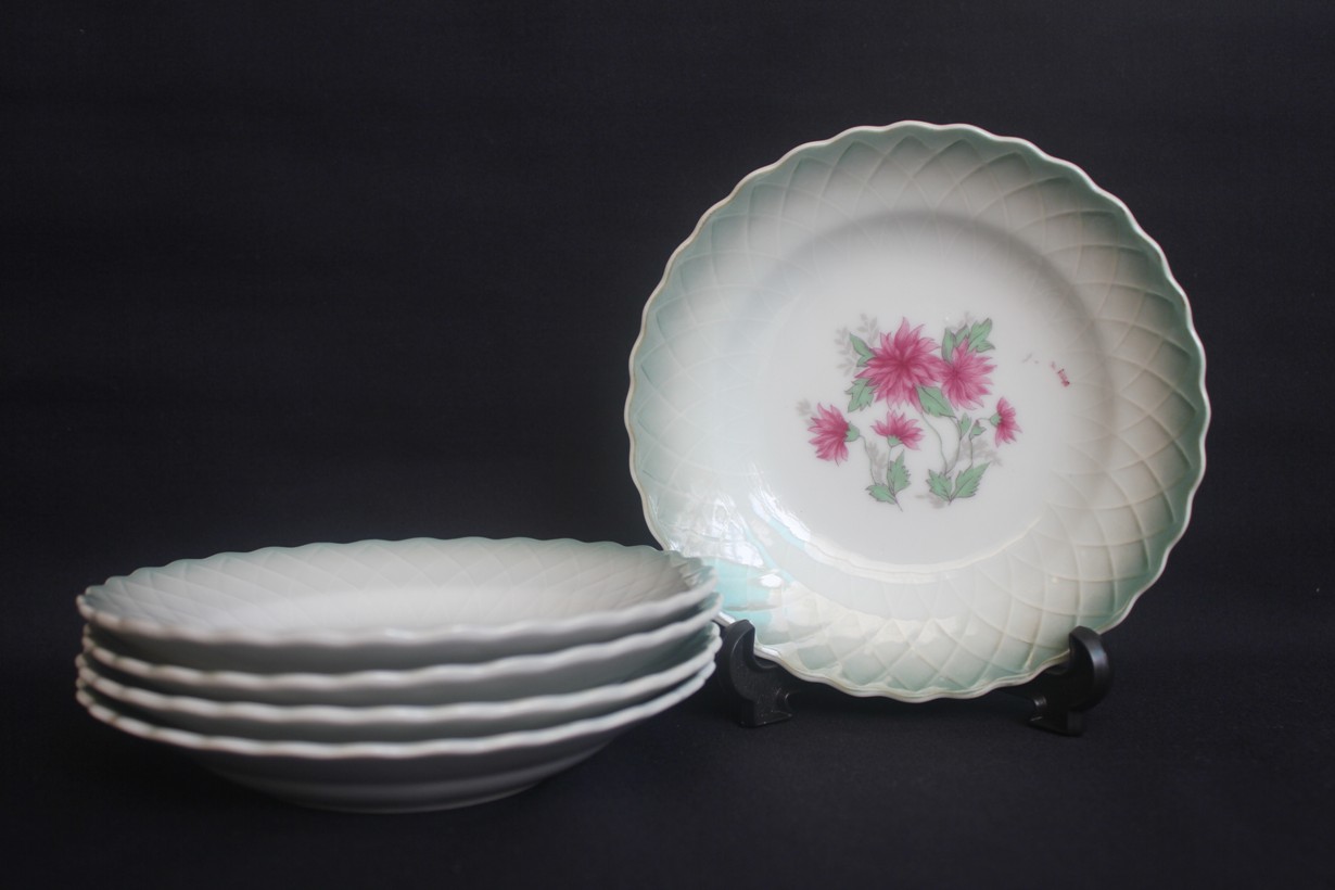 werkudorosoloantik: PIRING KUE MOTIF BUNGA #7