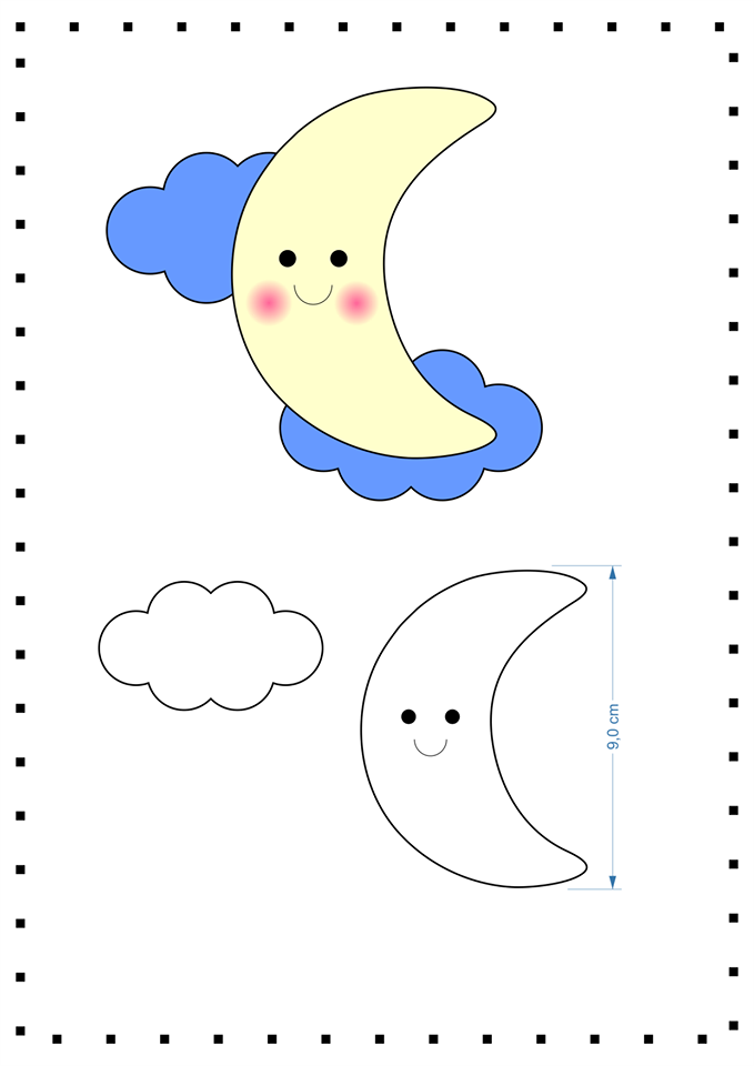 Lembrancinha de Lua em Feltro com Molde para Chaveiro - Arte que Faz ...