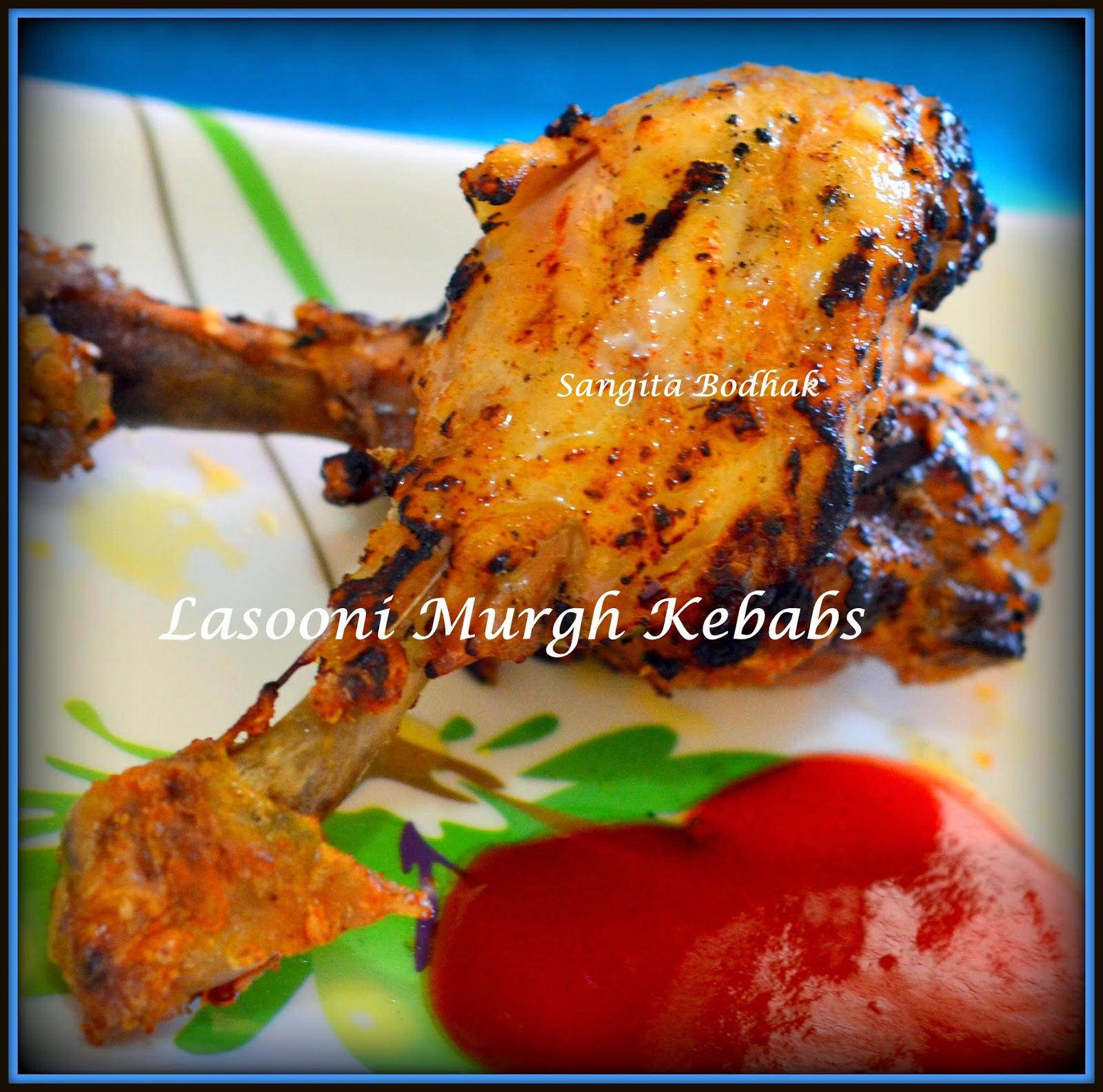 Chef Sangita's Food Mine: Lasooni Murgh Kebabs