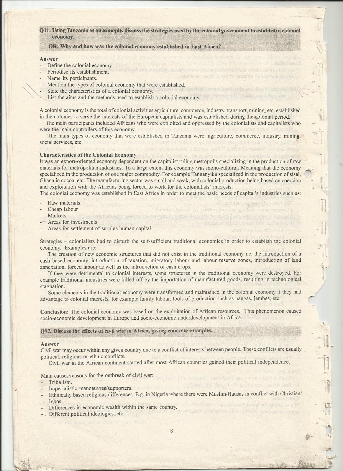 FORM FIVE & SIX STUDY NOTES & PAST PAPERS BLOG: HISTORY PAPER 1---THE ...