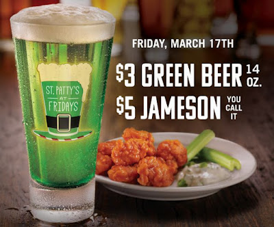 $3 Green Beers at TGI Fridays for St. Patrick's Day