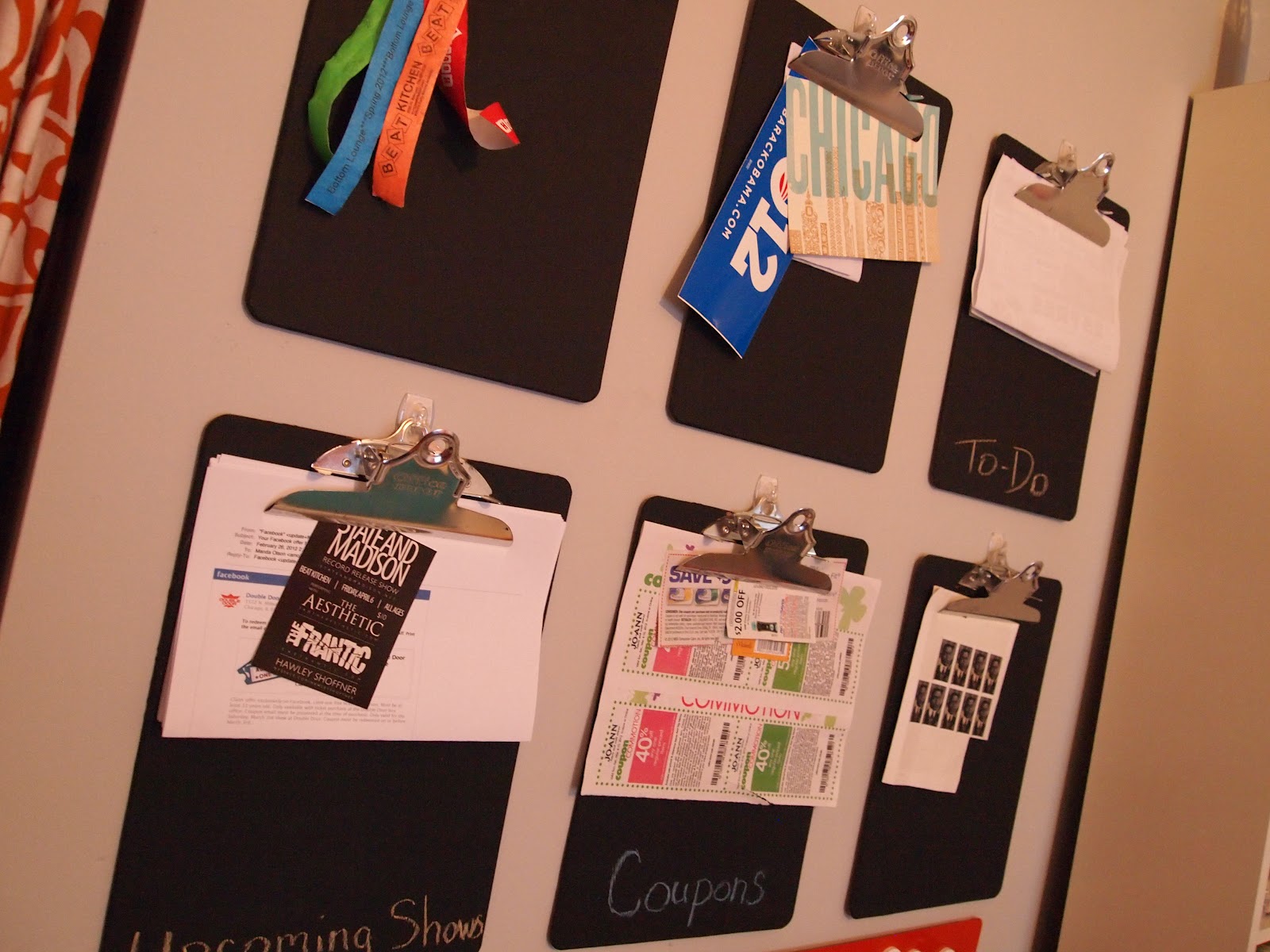 Fits of Wanderlust: Organizing Solution--Chalkboard Clipboards