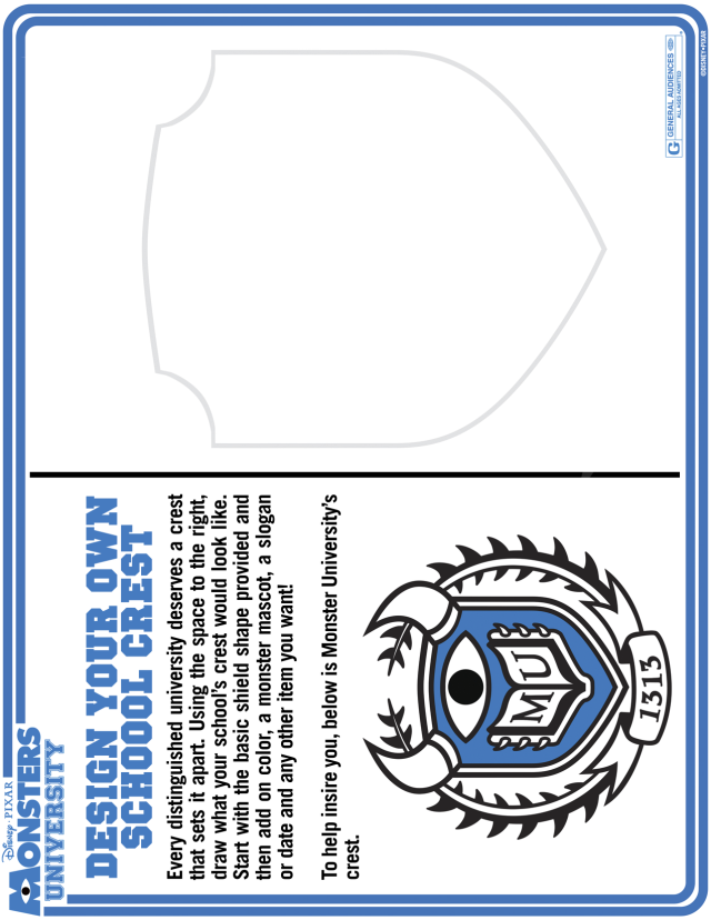 Susan's Disney Family: MONSTERS UNIVERSITY - New Activity Sheets