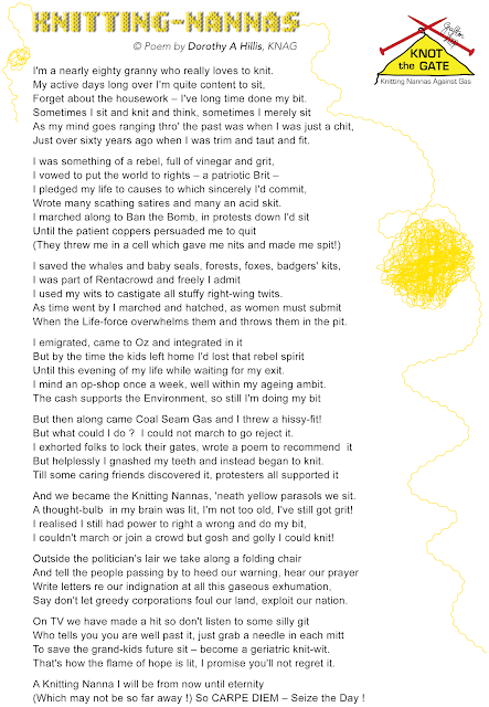 Knitting Nannas Against Gas & Greed - Grafton Loop: Rhyme