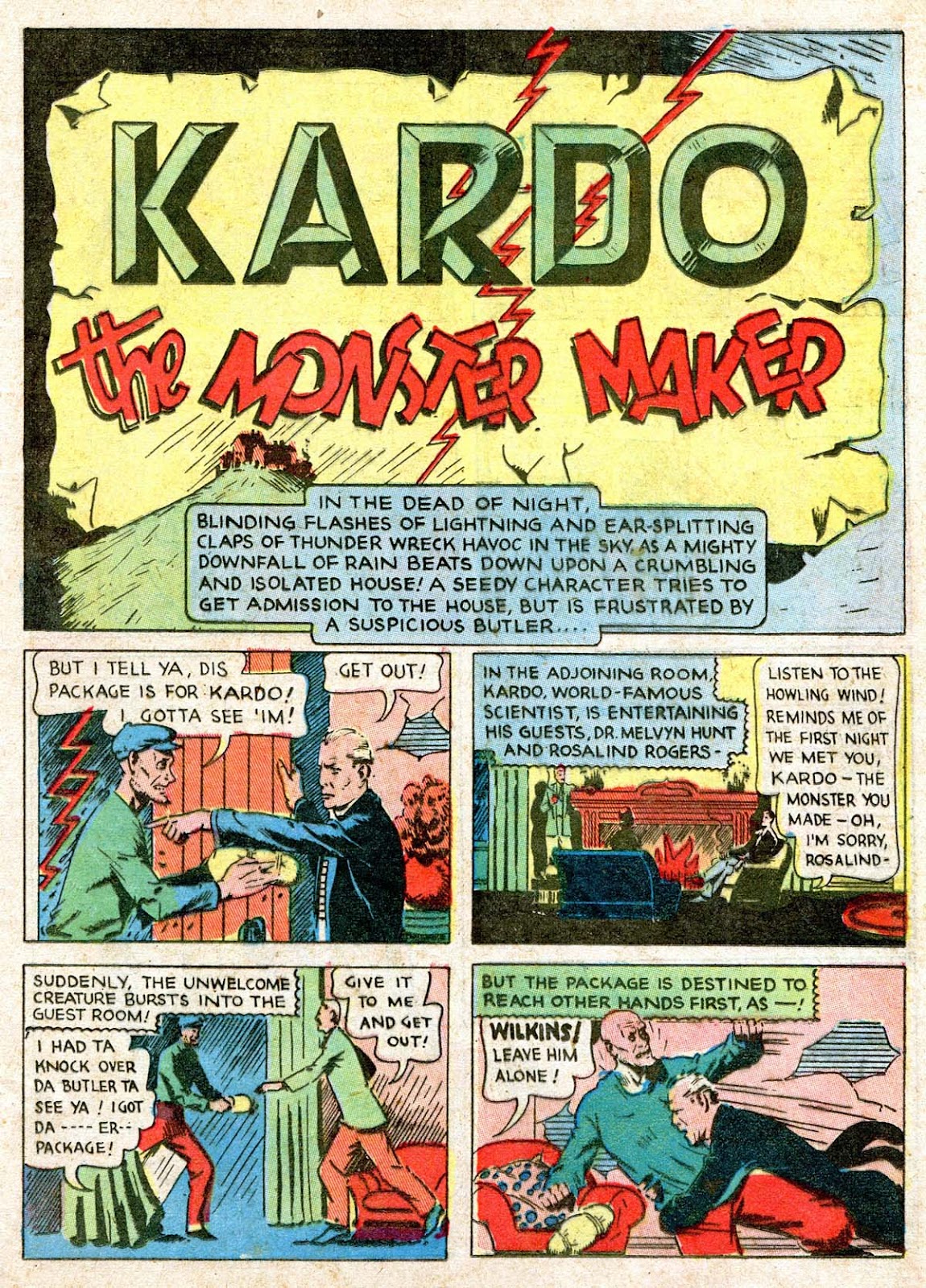 Four-Color Shadows: Kardo the Monster Maker-The Masked Marvel-1940