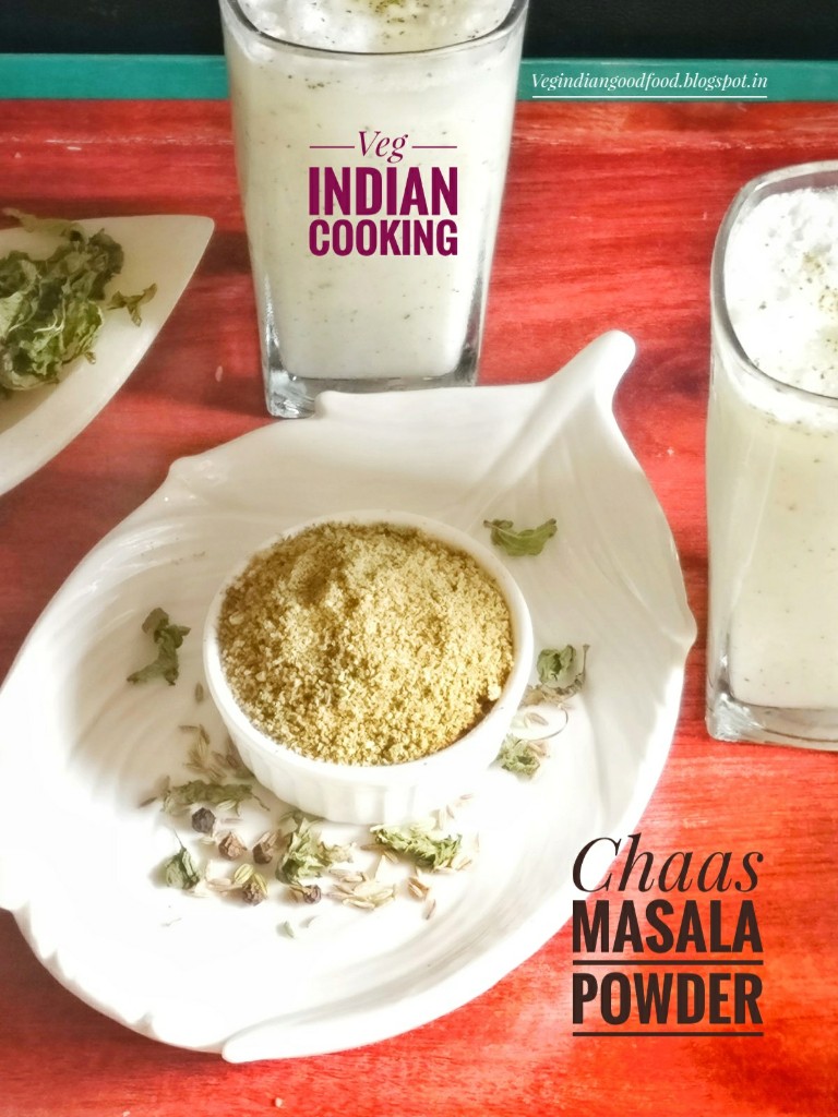 Veg Indian Cooking: Chaas Masala Powder