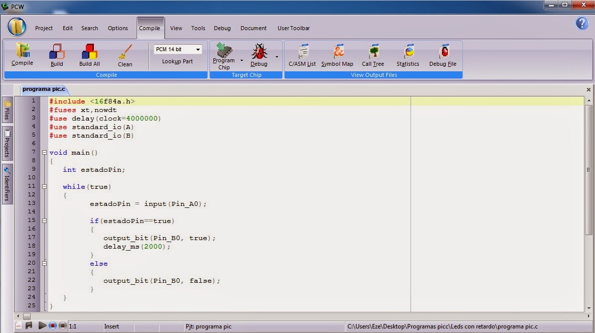 Electrónica Básica: CCS 4.1 (Compilador PICC)
