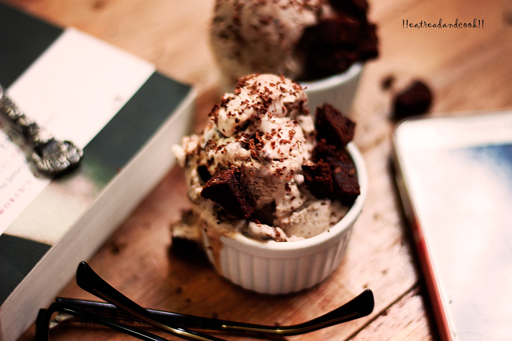 Vanilla Ice Cream with Chocolate Chunks and Fudgy Brownie Bits