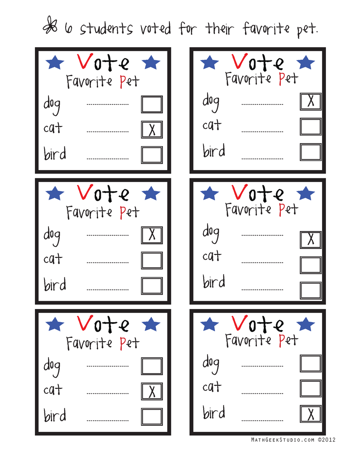 MathGeekStudio.com: Voting Math Freebie in honor of President's Day