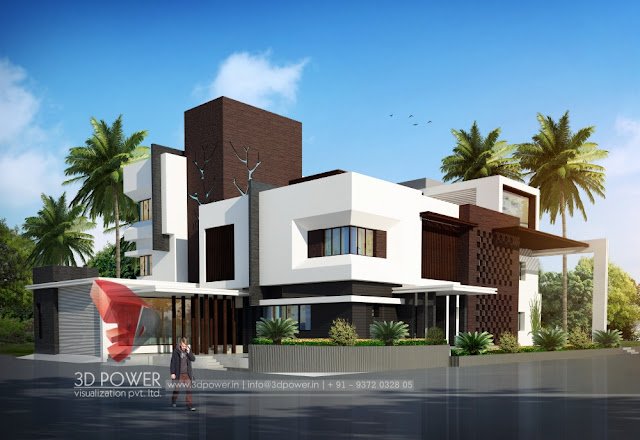 Ultra Modern Home Designs | Home Designs: High Class Bungalow 3D Rendering Services