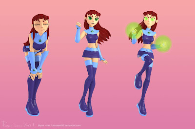Stafire Teen Titans 3D Fan Art