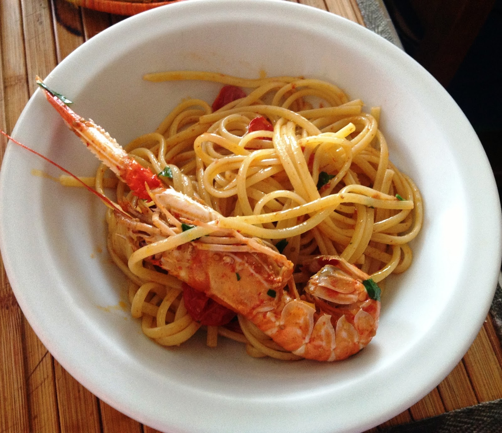 mangiaconrosa: Linguine agli scampi