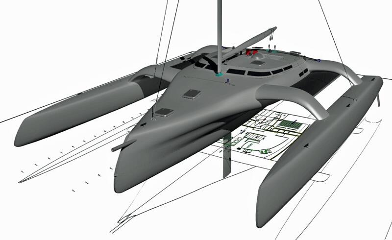 Trimaran Projects and Multihull News: Kurt Hughes 75' cruising trimaran ...