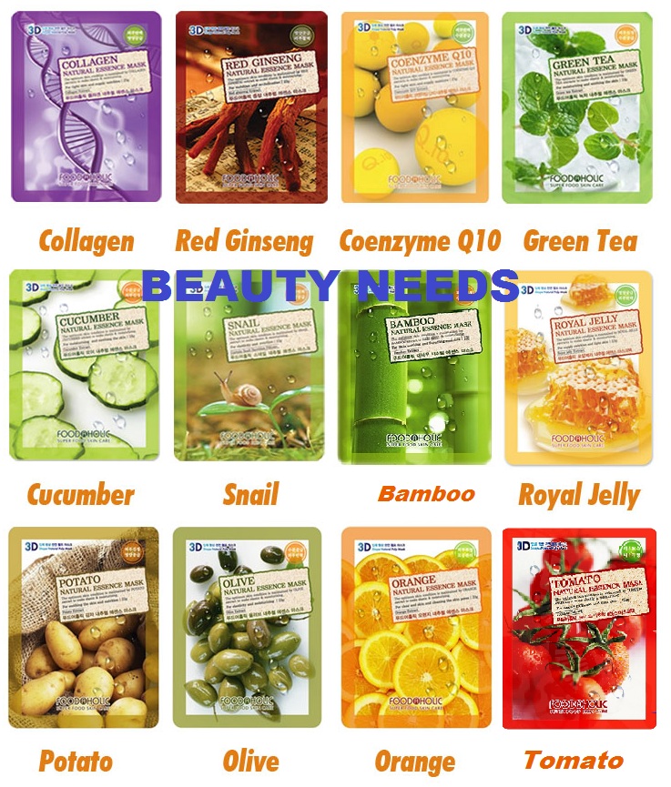 BEAUTY NEEDS: KOREA 3D Shape Natural Pulp Mask - Foodaholic Natural ...