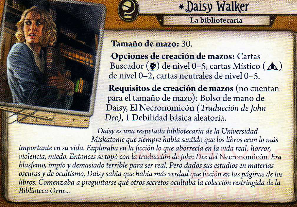 Hoy jugamos a Daisy Walker, la bibliotecaria