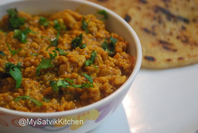 MY SATVIK KITCHEN: MINCED SOYA CURRY