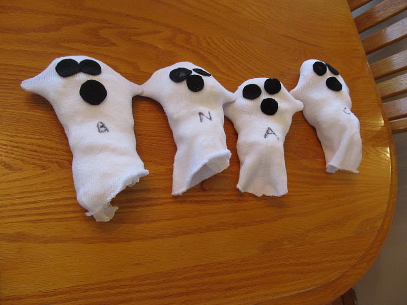 High Park Home Daycare: Ghost Sock Halloween Craft