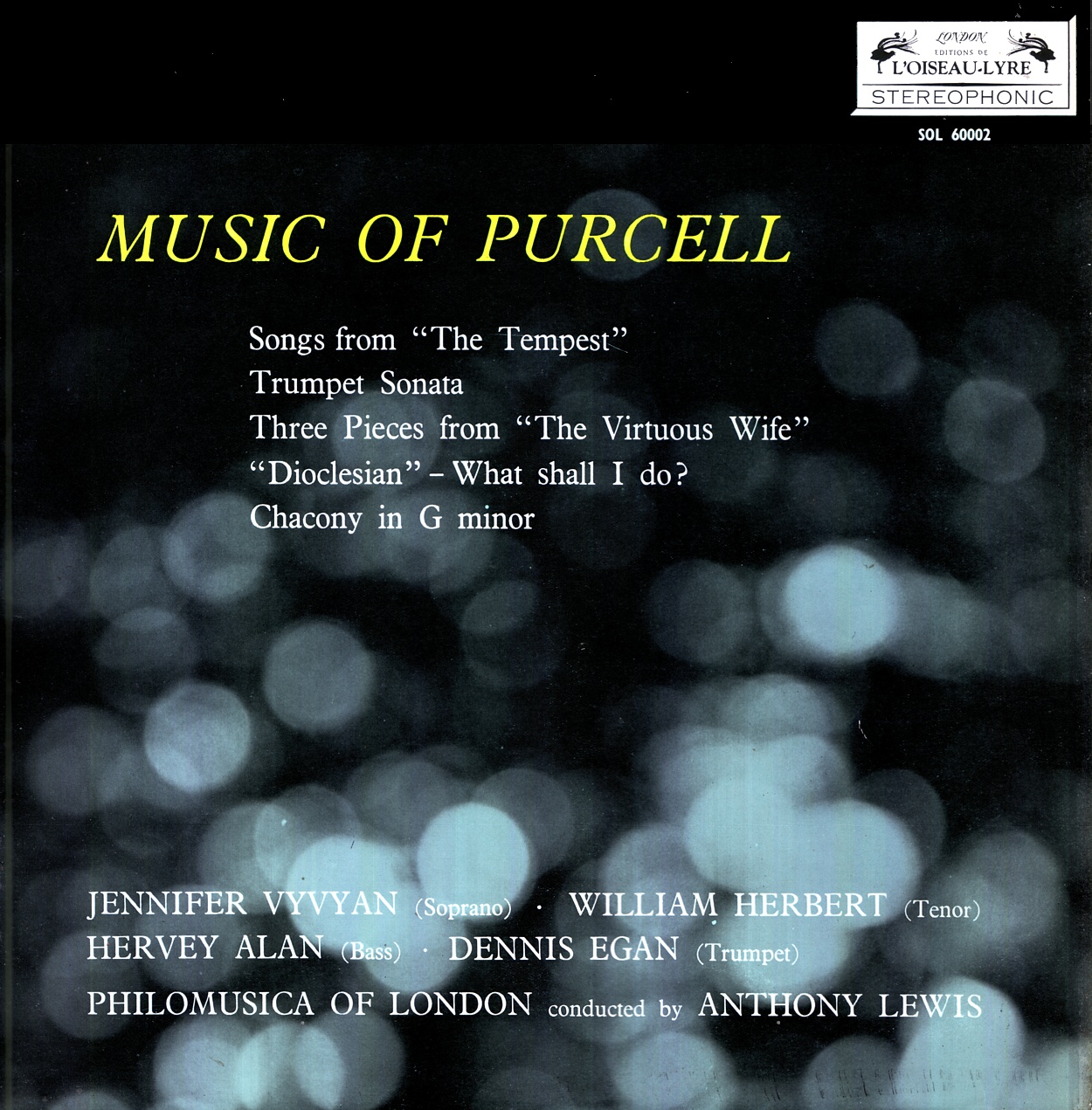The Music Parlour: Anthony Lewis conducts... Purcell. Come Ye Sons of ...