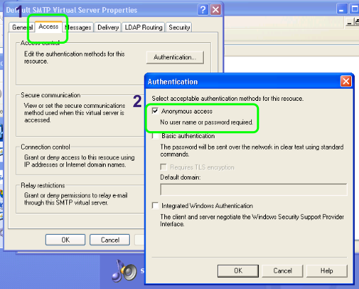Windows XP - How does SMTP service forward emails