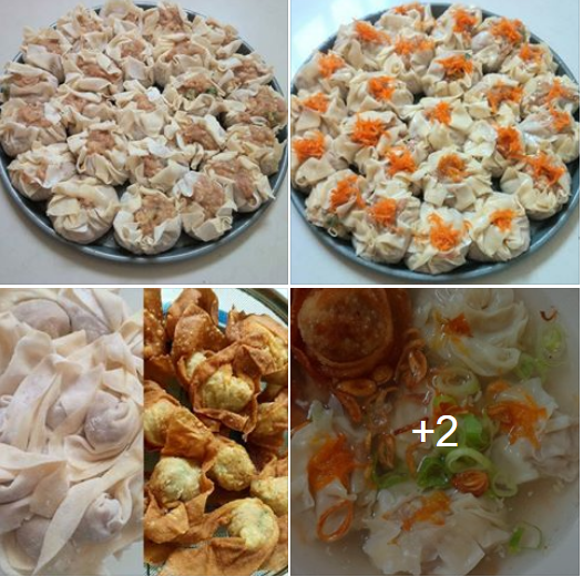 Siomay Ayam Kuah + Pangsit Goreng 1 adonan daging,simpel