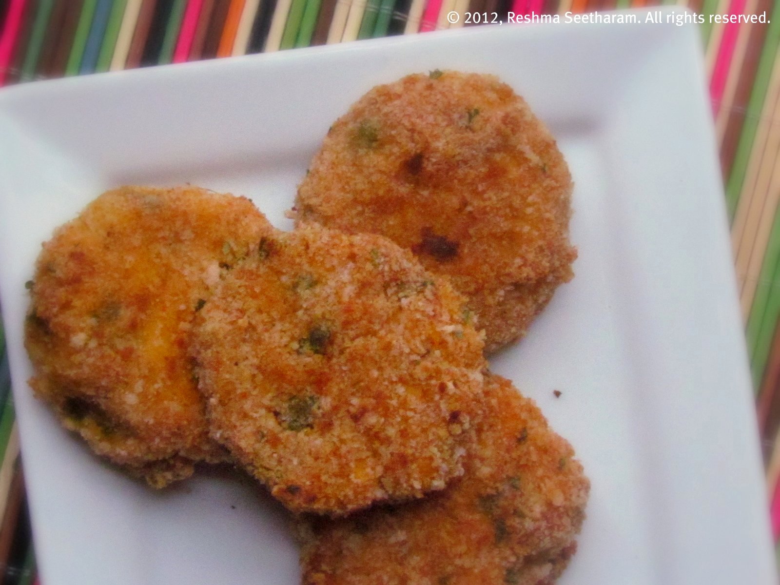 Crunchy Fish Cakes and Chickpea Rolls