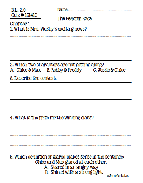 Finally in First: The Reading Race