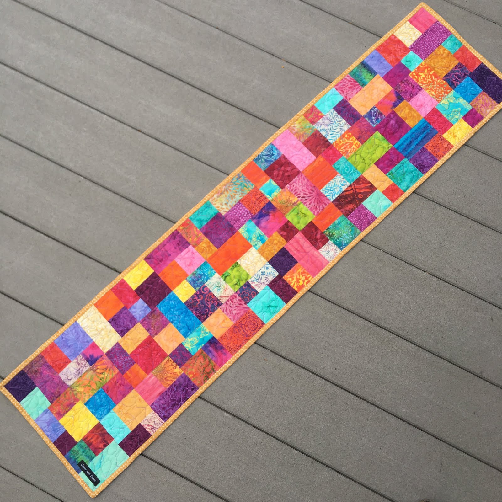 Grace and Peace Quilting: Mini 🝚 Brick 🝚 Road Table Runner