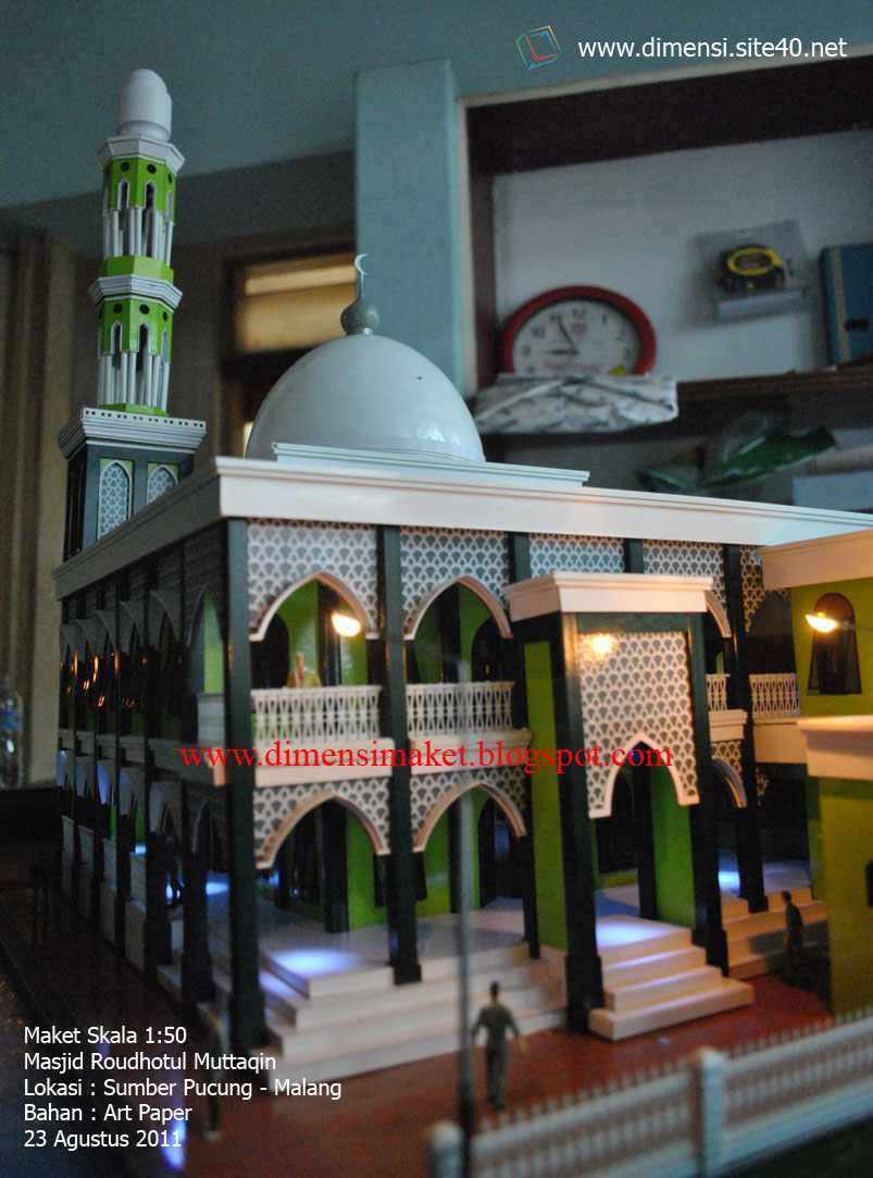 Maket Masjid Raudhotul Muttaqin Malang