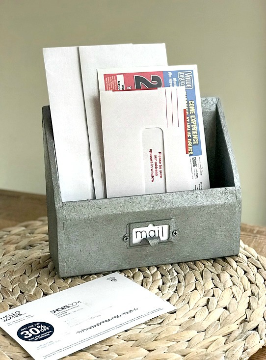 Faux Galvanized Steel Technique Mail Bin