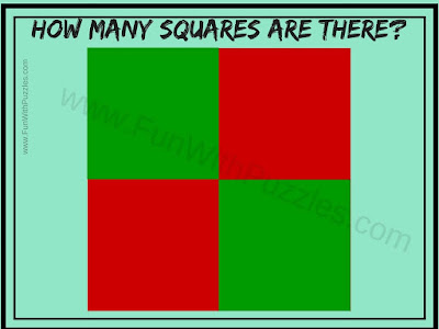 Observation Skill Test-Counting Number of Squares Puzzles