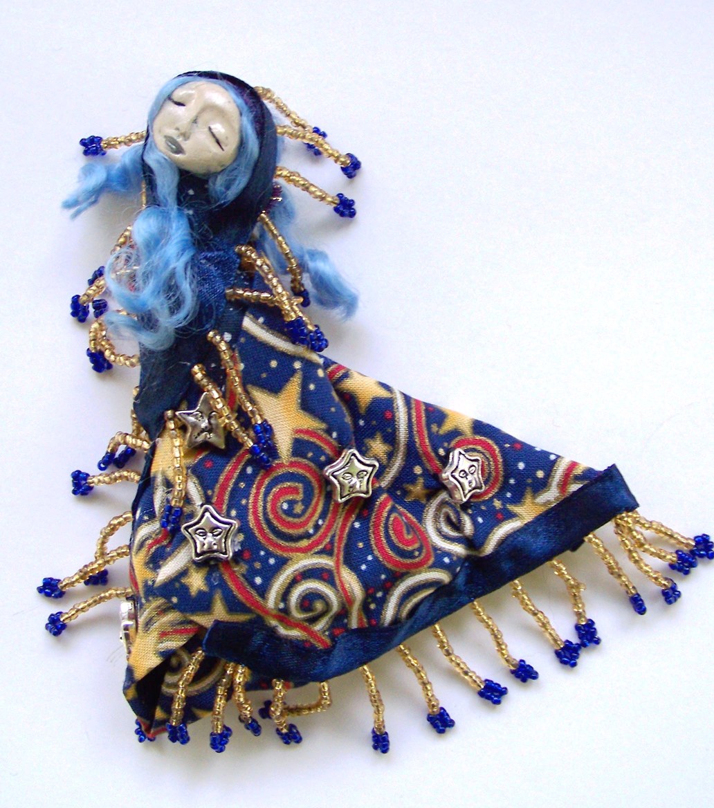 Wisdom Keeper Art Dolls: Aludra Star Art Beaded Art Doll Ornament