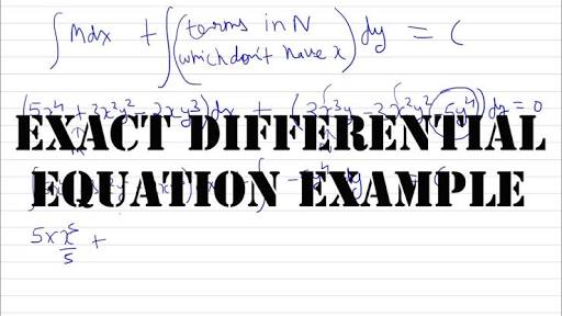 EXACT DIFFERENTIAL EQUATION EXAMPLE WITH SOLUTION NOTE - JIGSSOLANKI