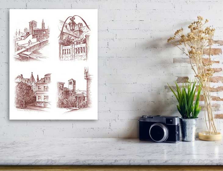 Ink And Watecolour Town Streets - Sketching the City of San Francisco