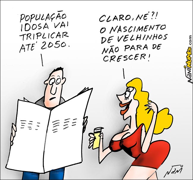 Nani Humor: Charge com loura