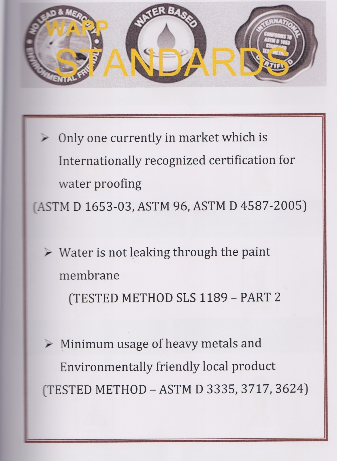 WaterProof Wapp Paints: 2017