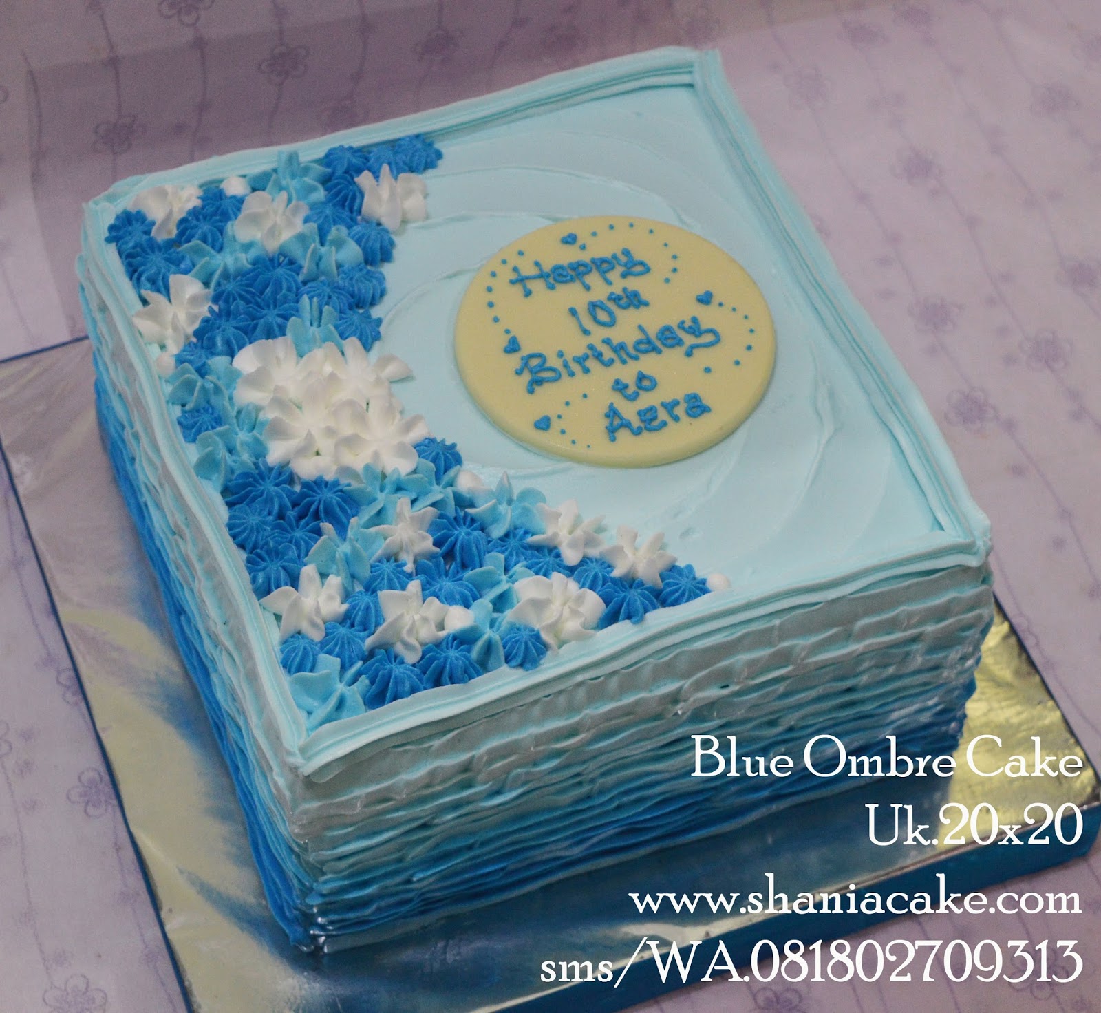 [Birthday Cake Jogja] Blue Ombre Cake | Home Made Cake and Cookies ...