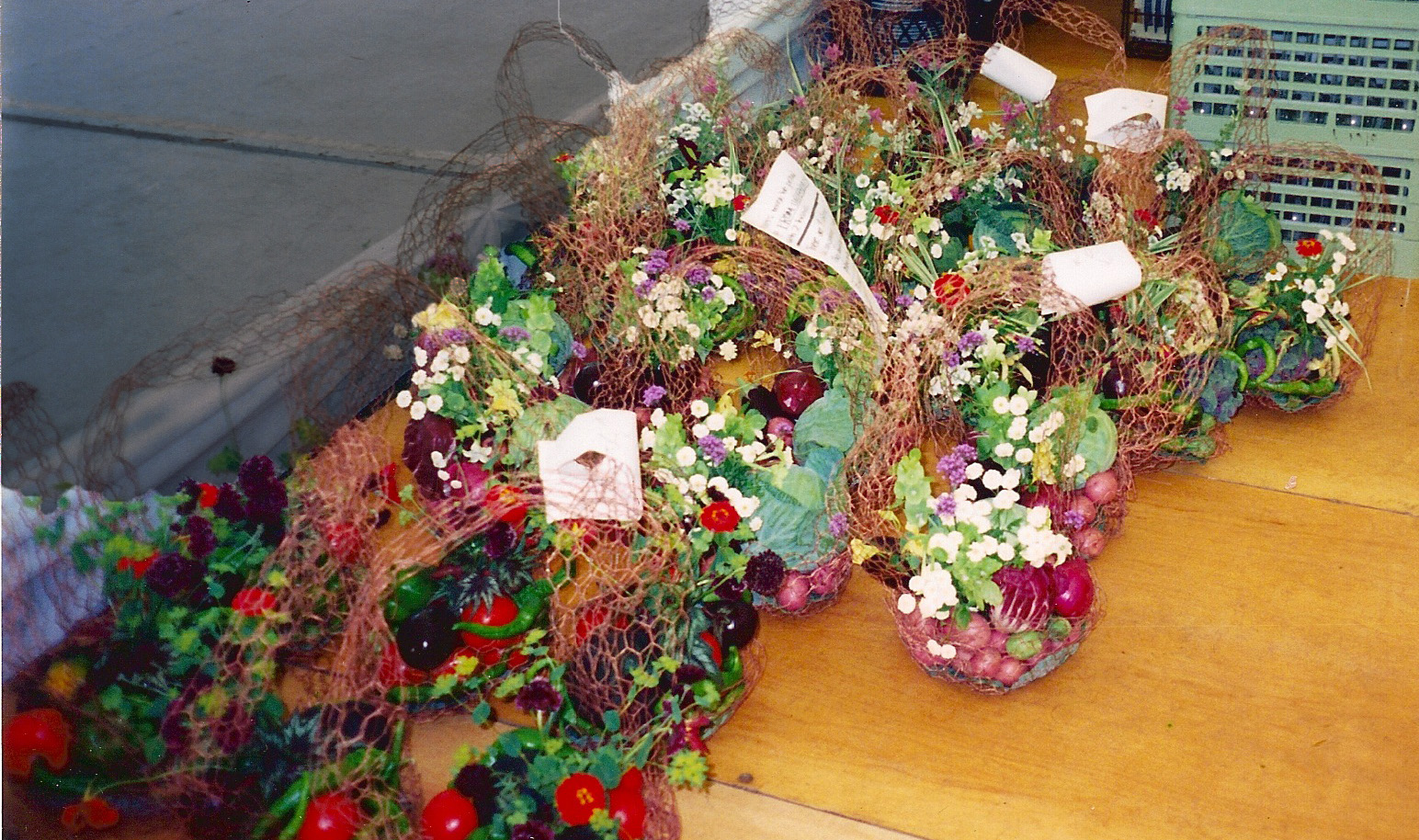 Flower Flinging A Tisket A Tasket A Chicken Wire Basket