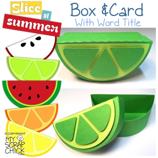 Slice of Summer Boxes and Cards Tutorial - myscrapchick