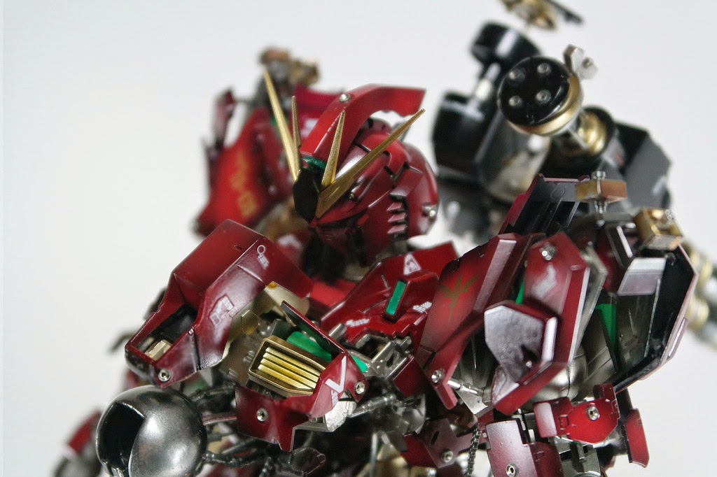 GUNDAM GUY: MG 1/100 Nu Gundam 'Neo Zeon Colors' Open Hatch - Custom Build