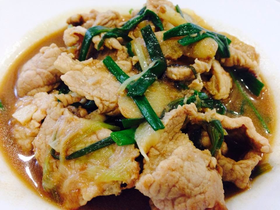 Pork with Ginger & Spring Onion by Lena Lai