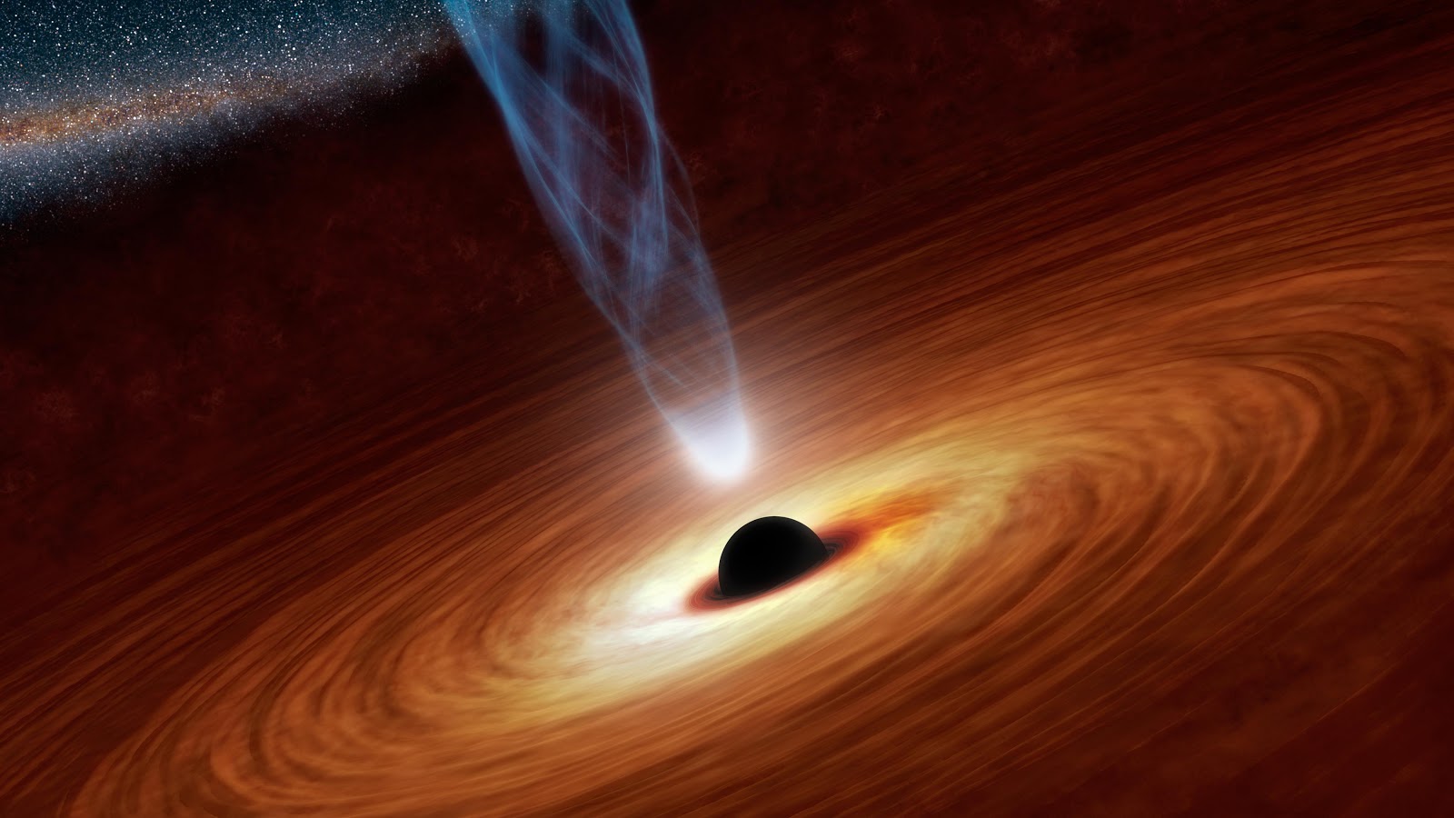 Artist's Impression of the Supermassive Black Hole | Earth Blog