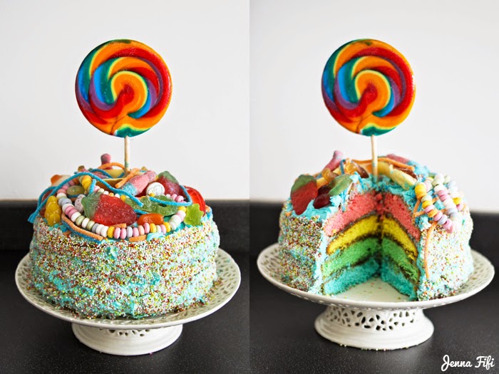 Sprinkles and Sweeties Rainbow Cake Recipe. – Jenna Fifi