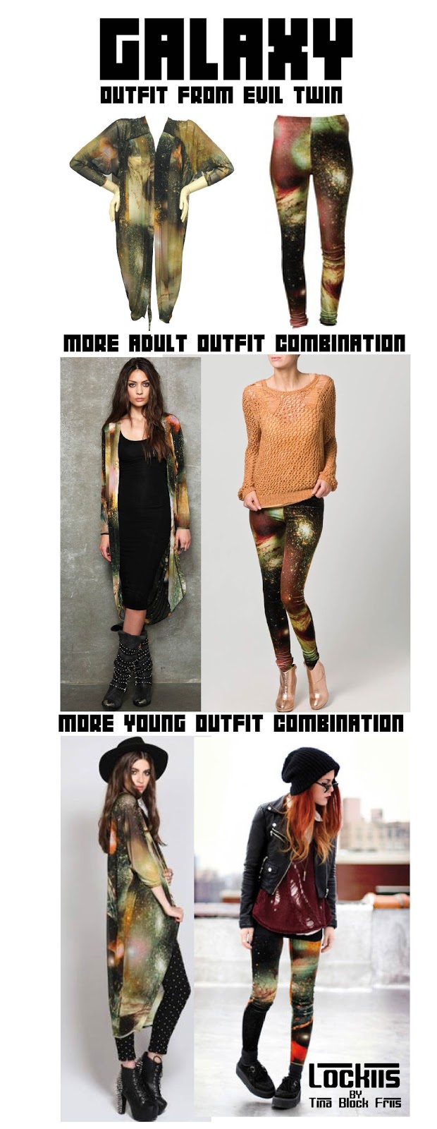 Lockiis Trendspot: Outfit combination for galaxy printed styles