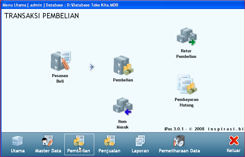Cara Login Awal dan Penjelasan Menu IPOS 3 | Program Toko