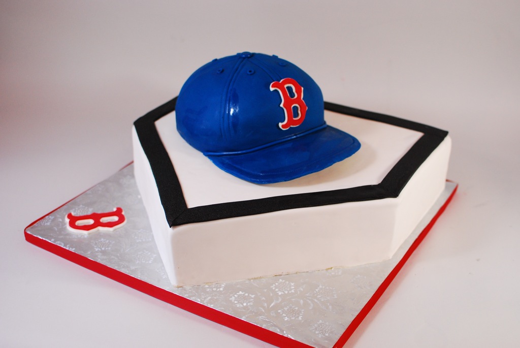 Cup a Dee Cakes Blog: Baseball Hat with Home Plate Grooms Cake
