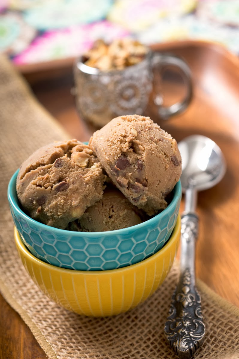 Nutella Cappuccino Ice Cream with Roasted Hazelnuts